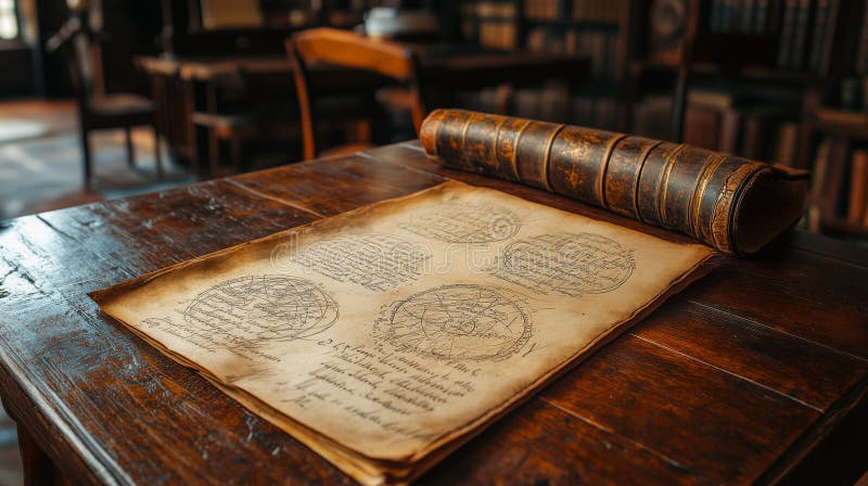 A Table Features the Three Laws of Motion Outlined on Ancient ...