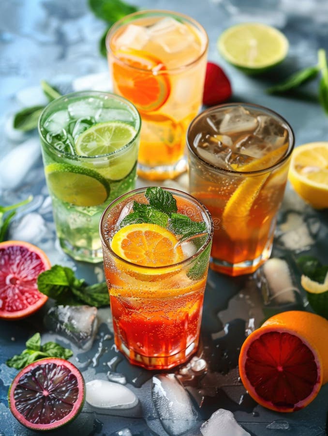 Coffee Shop Table with Various Drinks Stock Photo - Image of drinks ...