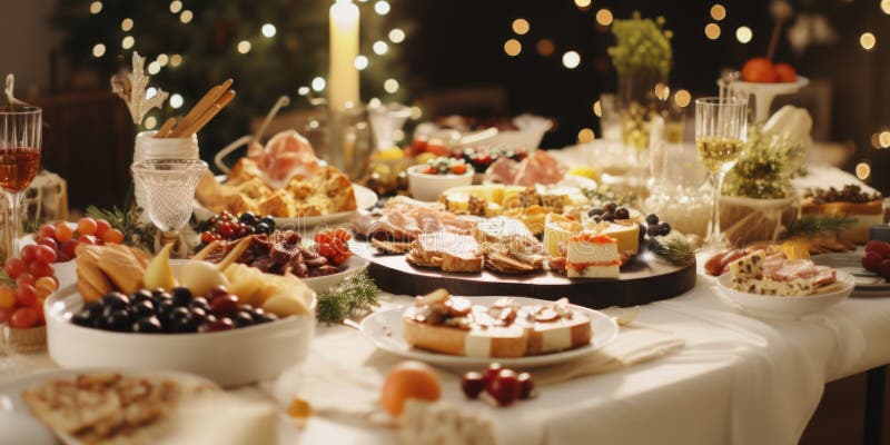 A Table Filled with a Diverse Selection of Different Types of Food ...