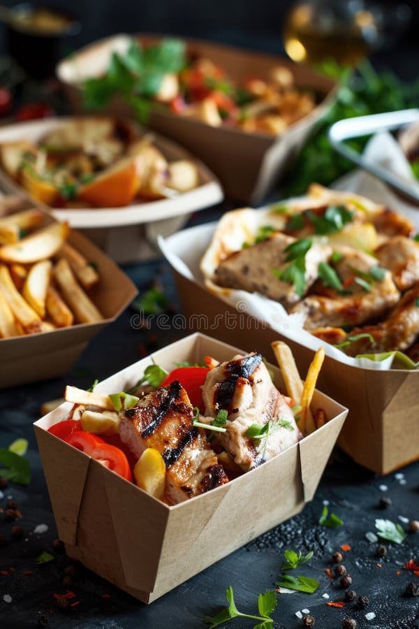 A Table Filled with Multiple Food Options, Including Snacks and Meals ...
