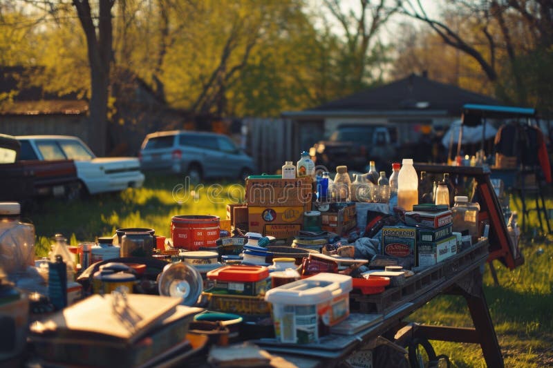 A Table Filled with a Multitude of Objects and Items. Suitable for ...