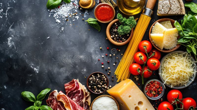 Assorted Food on Table stock image. Image of brunch - 308981603