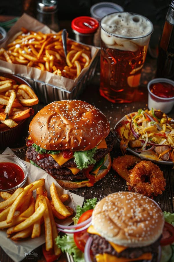 Table Filled with Various Types of Food, Suitable for Food Blogs or ...