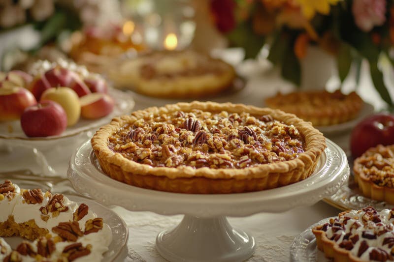 A Table Filled with Various Types of Pies, Perfect for a Dessert or ...