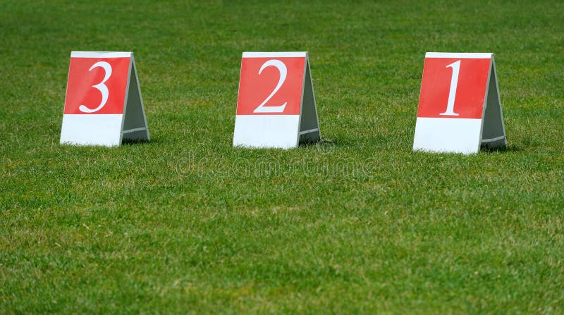 Table with First, Second and Third Places Stock Photo - Image of ...