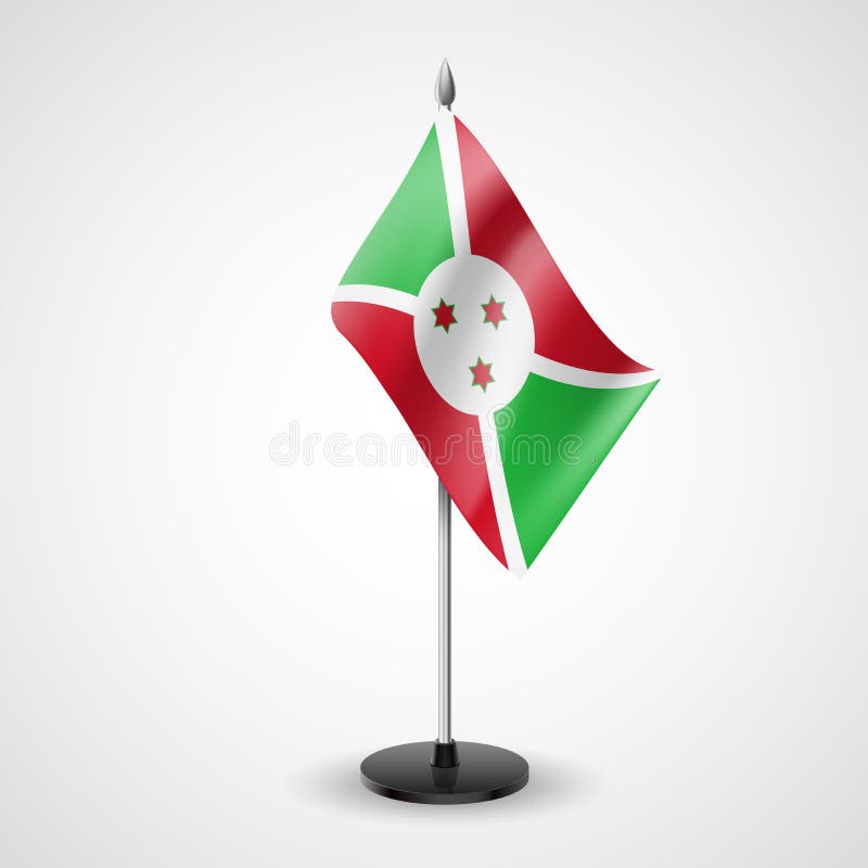 Table flag of Burundi stock vector. Illustration of african - 38581875