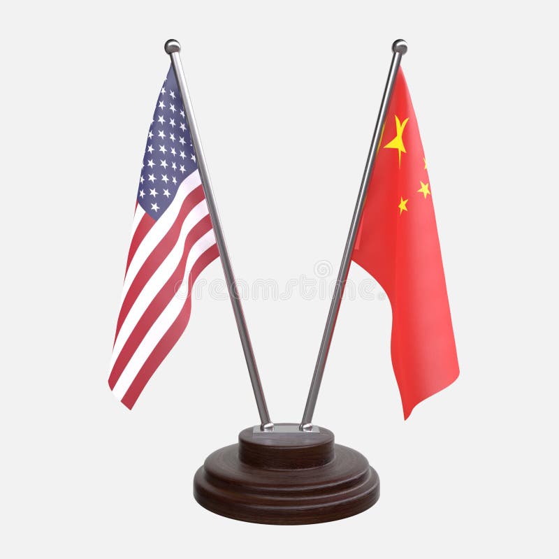 Two table flags stock illustration. Illustration of fabric - 105200060
