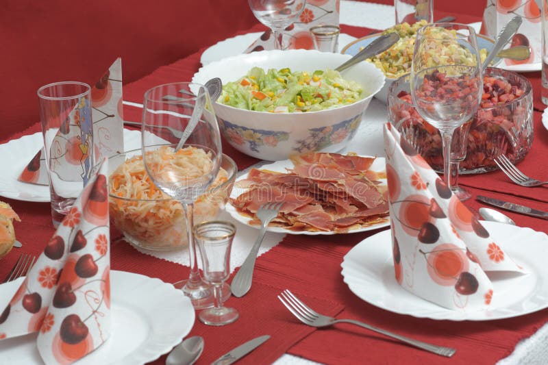 Table with food stock image. Image of cooking, cabbage - 22856383