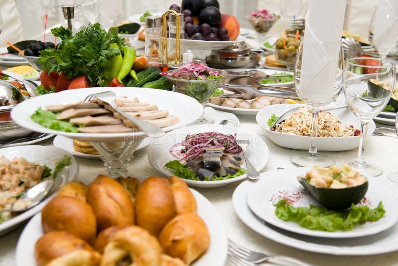 Table with food stock photo. Image of cheese, appetizer - 6351436