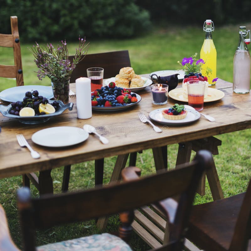 Table Food Lunch Variety Concept Stock Photo - Image of cooked ...