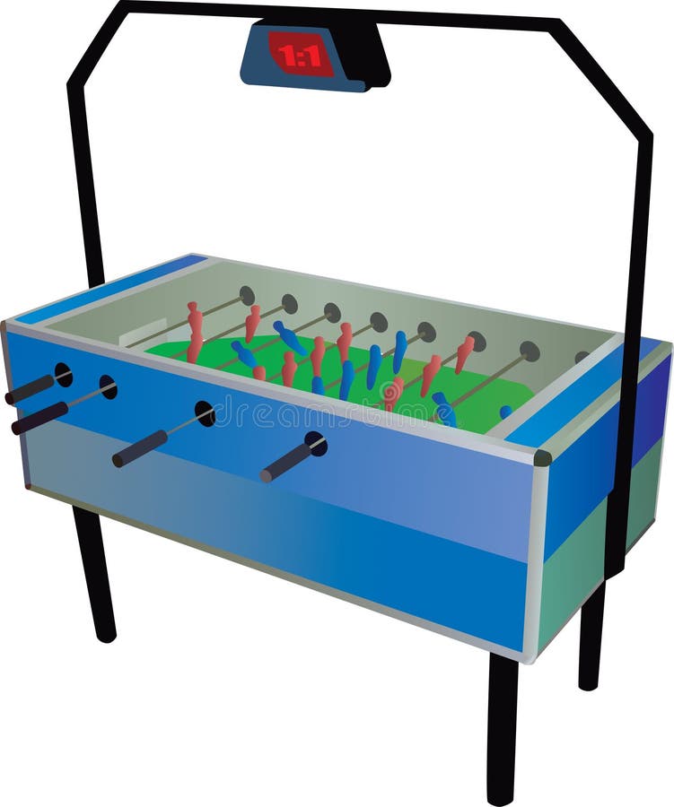 Table Football and Soccer Game Perspective Vector Stock Vector ...