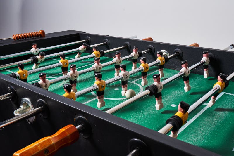 Table Football. Close-up Image of Plastic Players in a Football Game ...