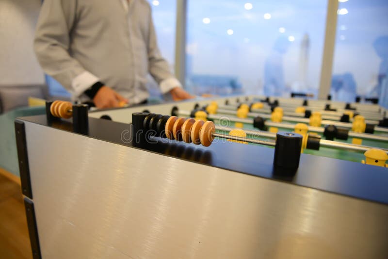 Table Football - Focus To Score Mark Stock Image - Image of game ...