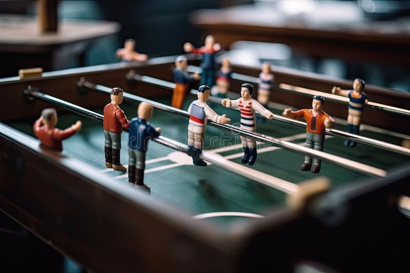 Table Football Game Players Stock Photo - Image of foot, attack: 302284142
