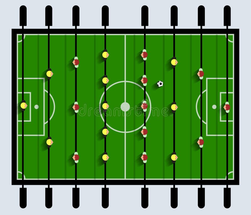 Football Top View Playground with Players. Stock Vector - Illustration ...