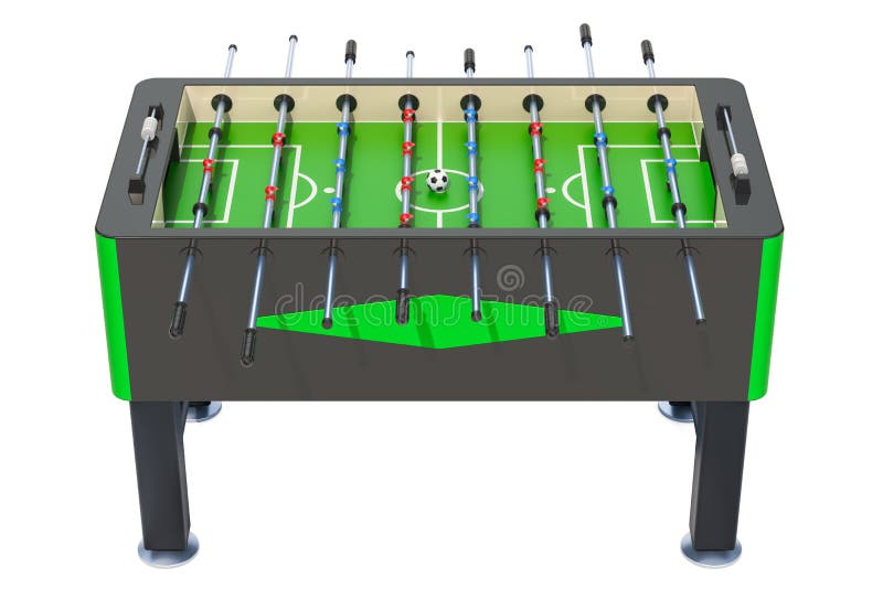 Table Football Top View. 3D Rendering Stock Illustration - Illustration ...