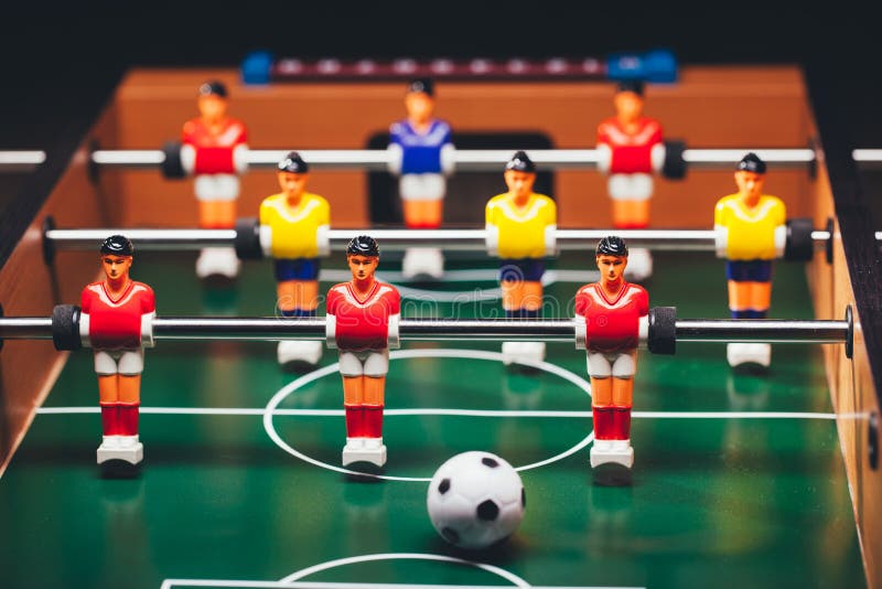 Table Football Soccer Game (kicker) Stock Photo - Image of macro, model ...