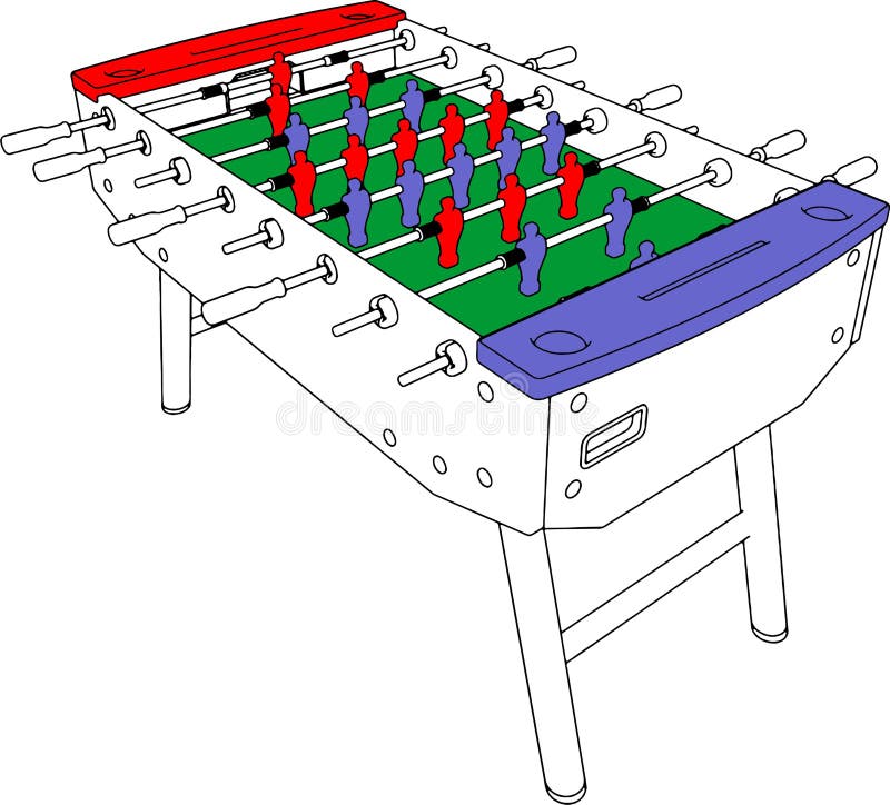 Table Football and Soccer Game Perspective Vector Stock Vector ...