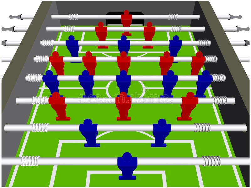 Table Football and Soccer Game Perspective Vector Stock Vector ...