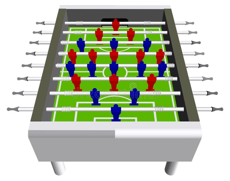 Table Football and Soccer Game Perspective Vector Stock Vector ...