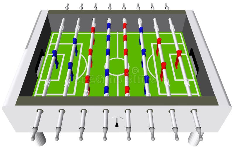 Table Football and Soccer Game Perspective Vector Stock Vector ...