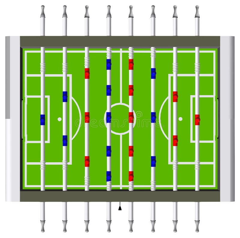 Table Football and Soccer Game Perspective Vector Stock Vector ...