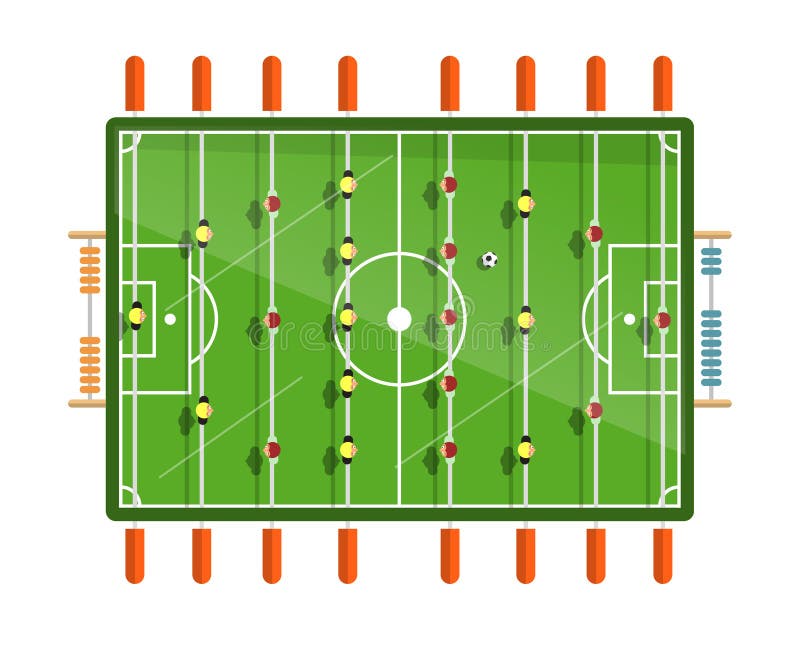 Table Football Vector Flat Design Illustration Stock Illustration ...