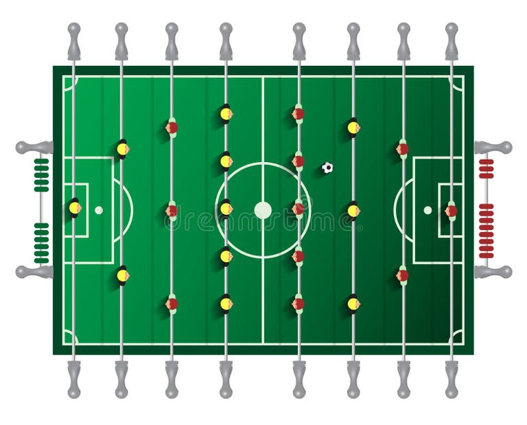Table Football Vector Tabletop Stock Illustration - Illustration of ...