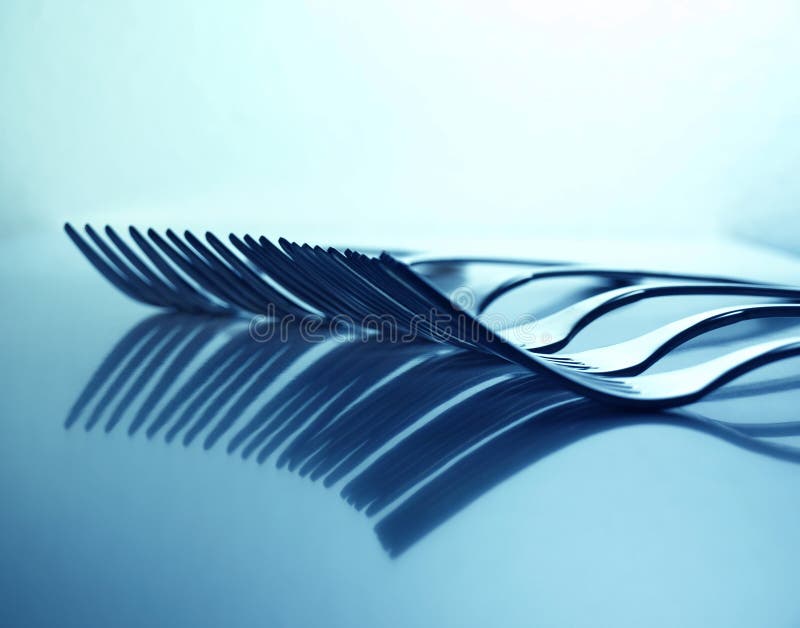Table Forks stock photo. Image of blue, fork, dinner - 13765494