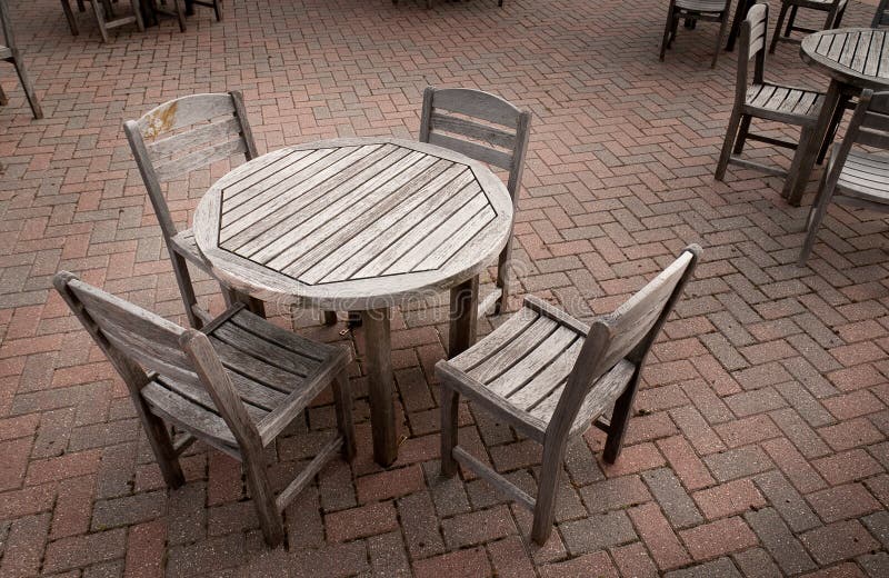 Table for Four stock image. Image of relaxation, brick - 16580349