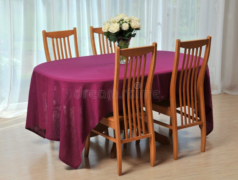 Table for four person stock photo. Image of clean, dining - 27323240