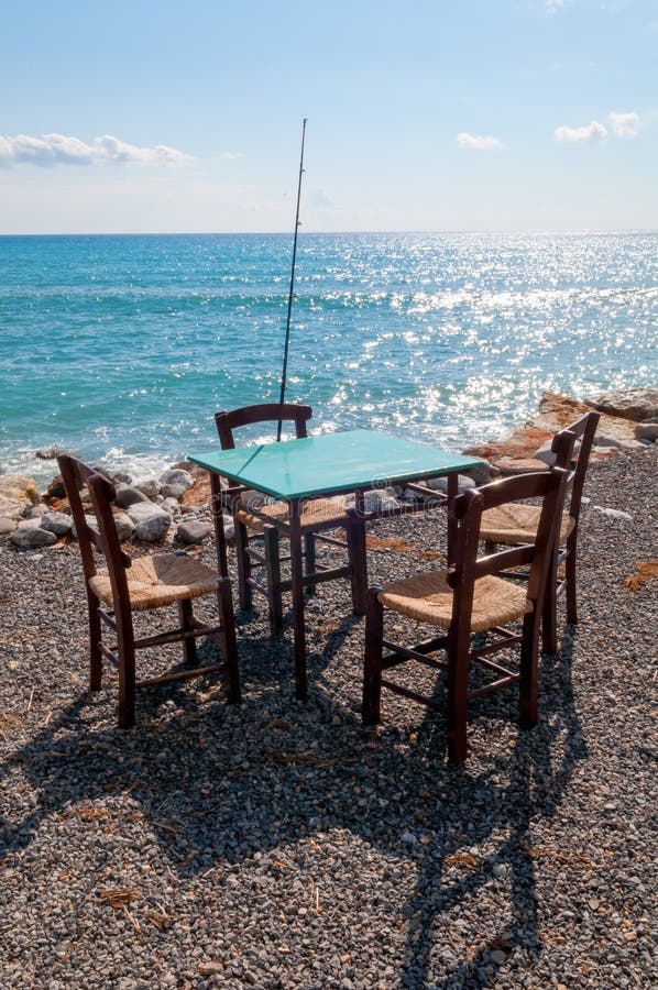 Table for Four & Rod I stock image. Image of recreation - 52993993