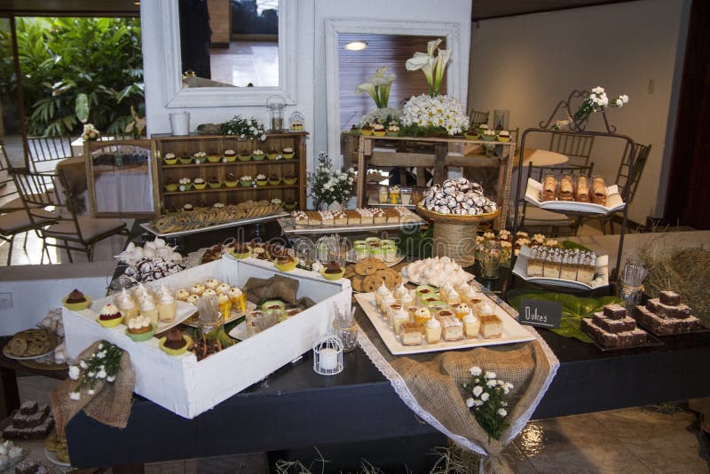 Table Full of Delicious Cookies and Sweets in a Shop Stock Photo ...