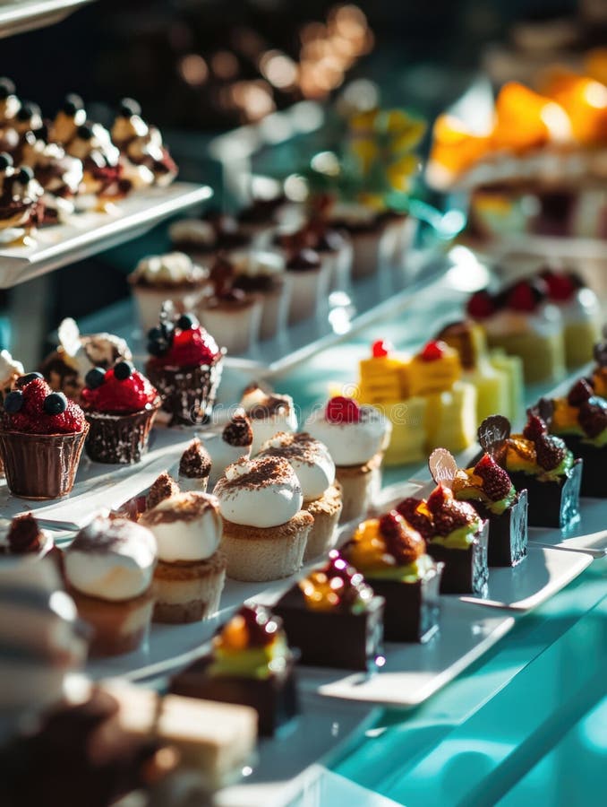 Table Full of Desserts Including Cakes, Cupcakes, and Pastries Stock ...