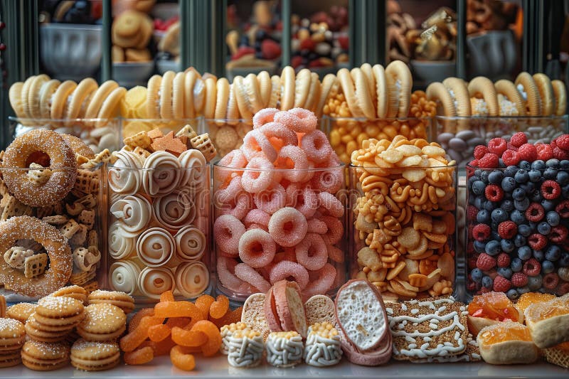 Table Full of Different Types of Food, Including Cookies, Cakes, and ...