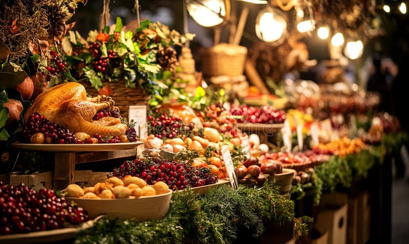 A Table Full of Food with a Lot of Fruit and Vegetables. Quality Stock ...