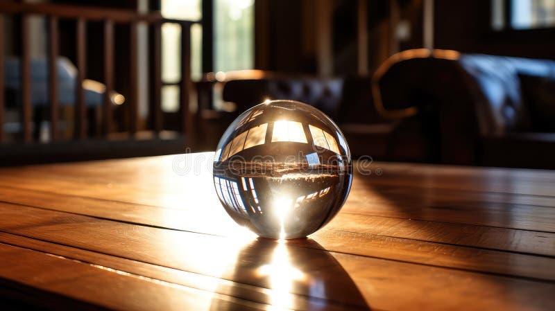 Table glass orb stock illustration. Illustration of delicate - 336247975