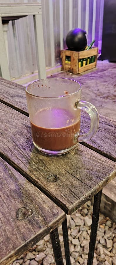 Table Glass with Rocks Drinking Glass Kaca Stock Image - Image of table ...