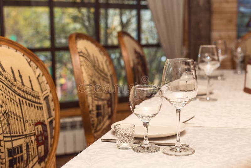 Table Setting in a Cafe or Restaurant Stock Photo - Image of dining ...