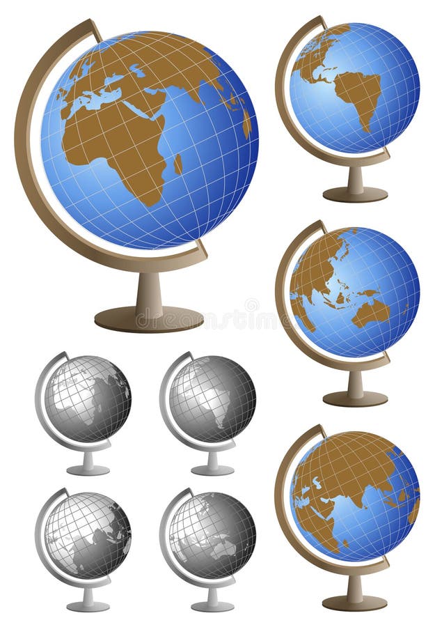 Table Globes stock vector. Illustration of globe, graphic - 7694049