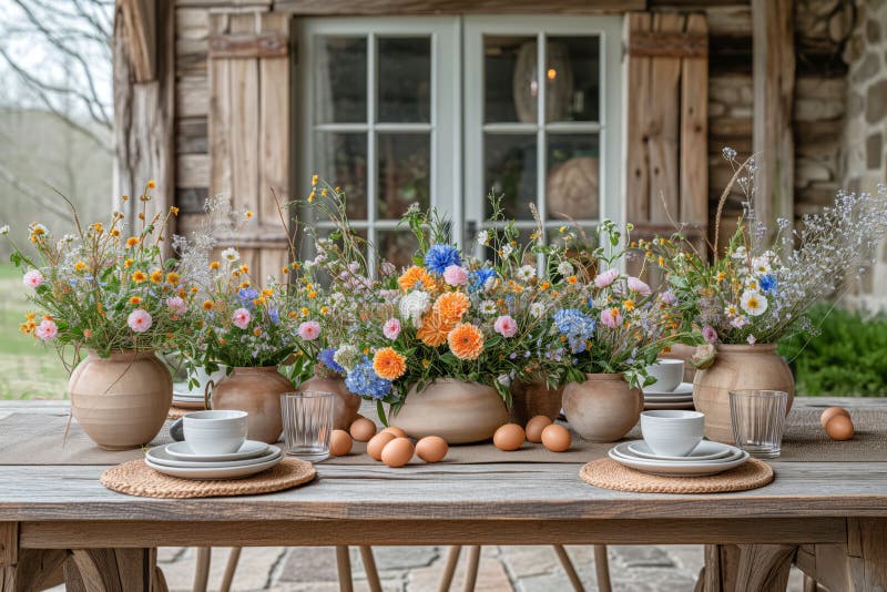 A Table Graced with Nature S Beauty, Ready for an Easter Family ...