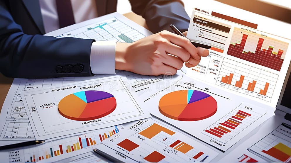 A Table with a Graph that Says Graph on it Stock Illustration ...