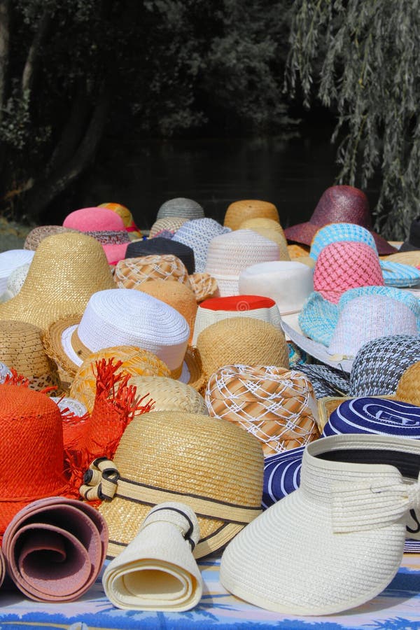 Table of Hats stock photo. Image of trees, colours, ladies - 32397894