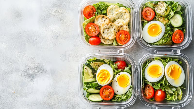 A Table with a Healthy Meal Inside a Lunch Box Stock Image - Image of ...