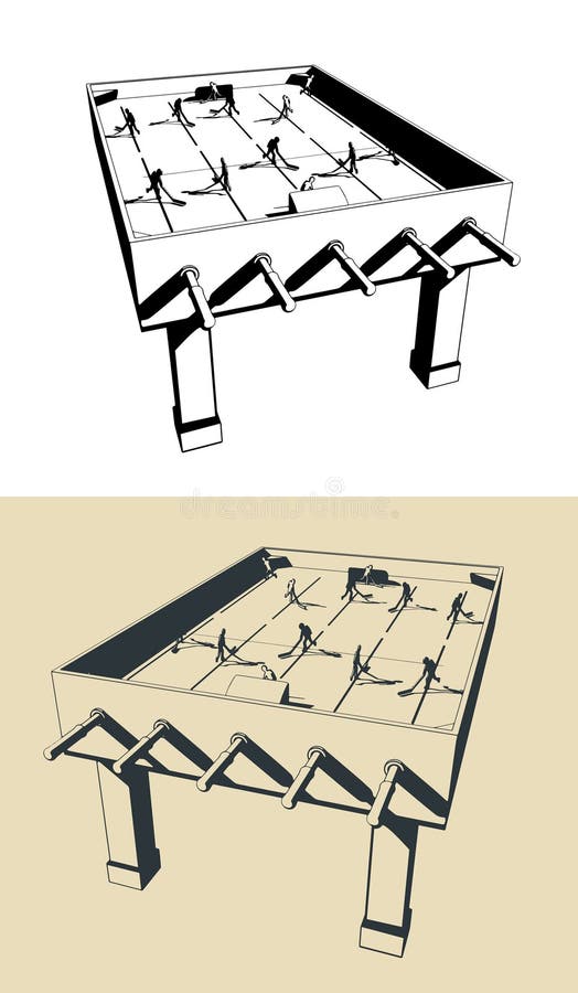 Table hockey game stock vector. Illustration of entertainment - 324213679