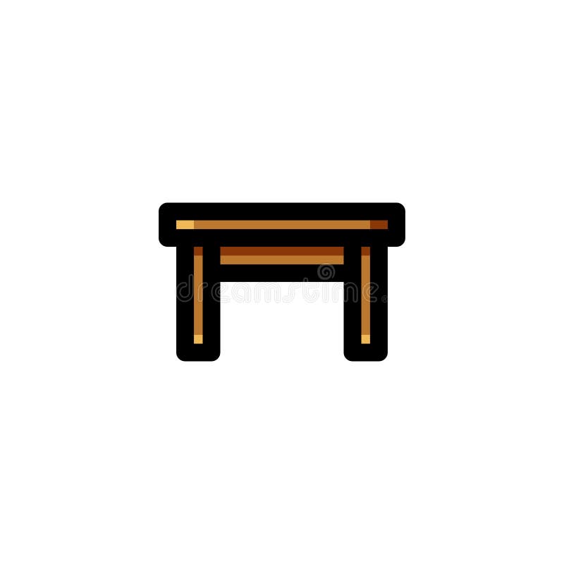 TV Table Icon stock vector. Illustration of house, table - 266549619