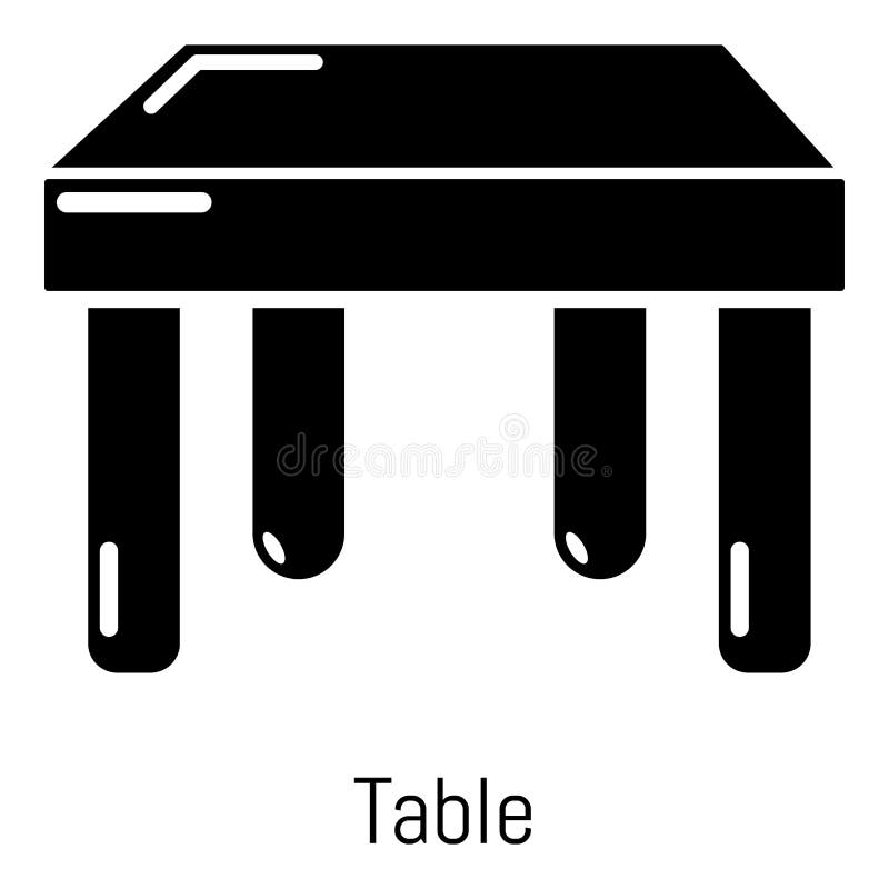 Table Icon, Simple Black Style Stock Vector - Illustration of decor ...