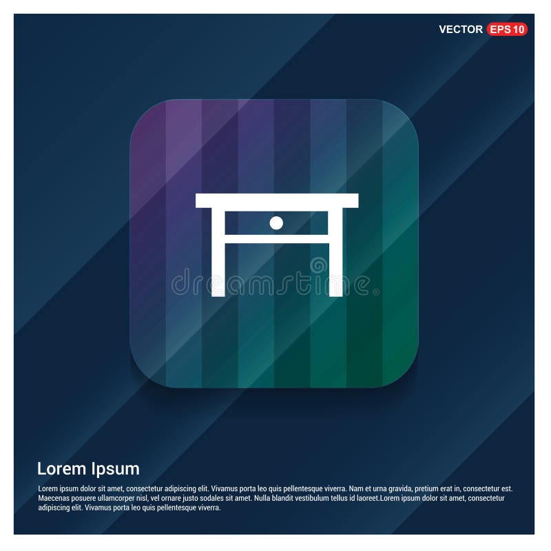 Table Icon stock vector. Illustration of block, mesa - 132443623