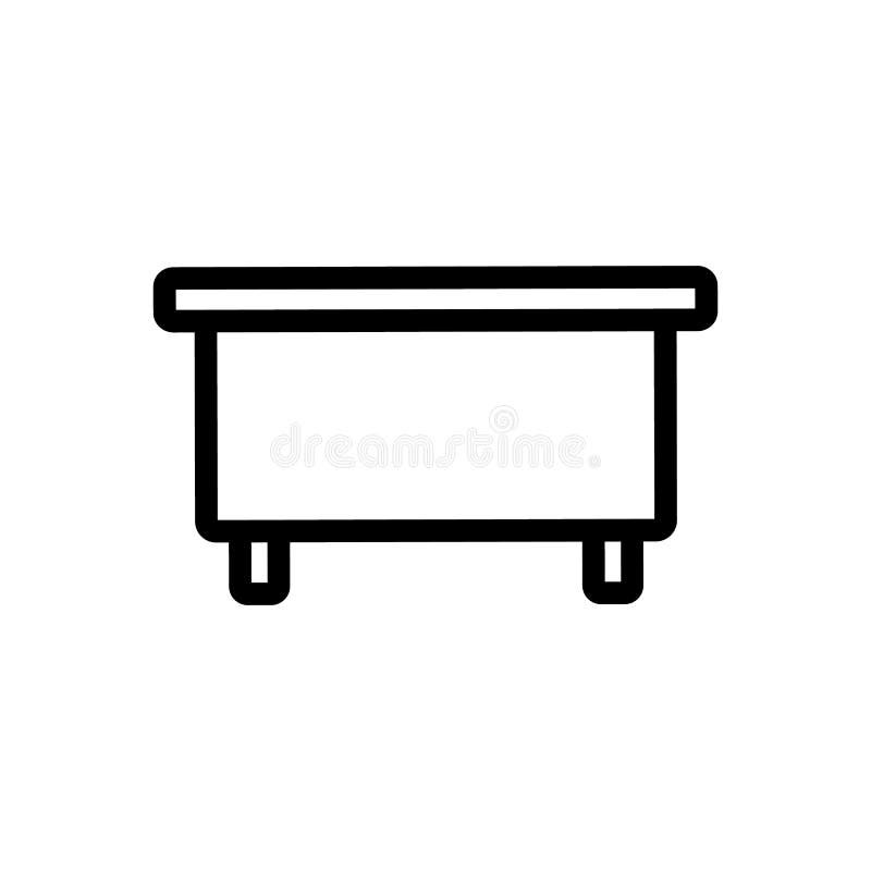 Table Icon Vector. Isolated Contour Symbol Illustration Stock Vector ...