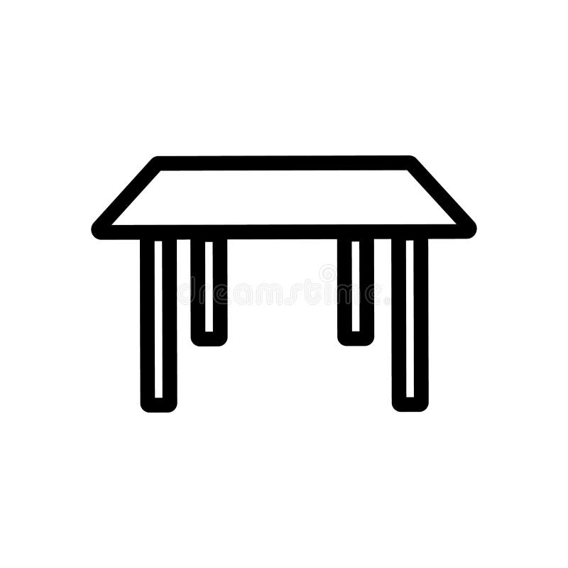 Table Icon Vector. Isolated Contour Symbol Illustration Stock Vector ...